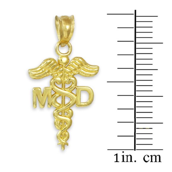 Element Shine | Jewelry | Solid K Gold Medical Doctor Md Caduceus ...